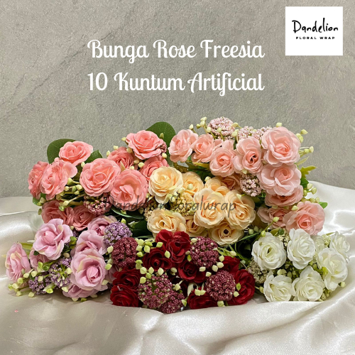 Jual BUNGA ROSE FREESIA 10 KUNTUM ARTIFICIAL BUNGA HIAS BUATAN DEKORASI ...