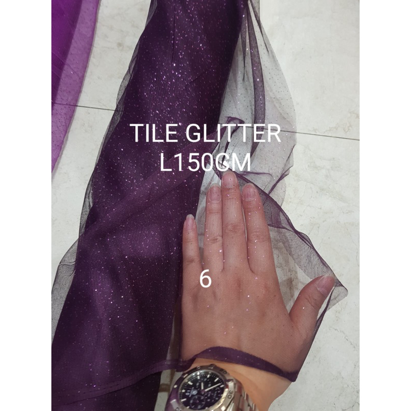 Jual KAIN Tile Glitter TILE KILAP Korea harga per setengah meter (Lebar ...