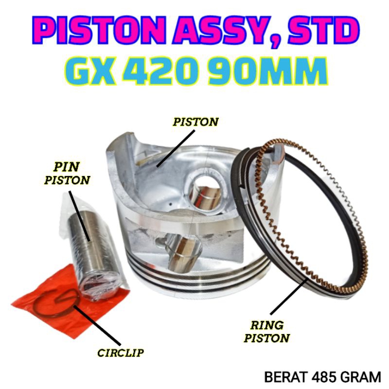 Jual GX 420 PISTON ASSY 90MM UNTUK MESIN PENGGERAK MODEL HONDA 15HP ...