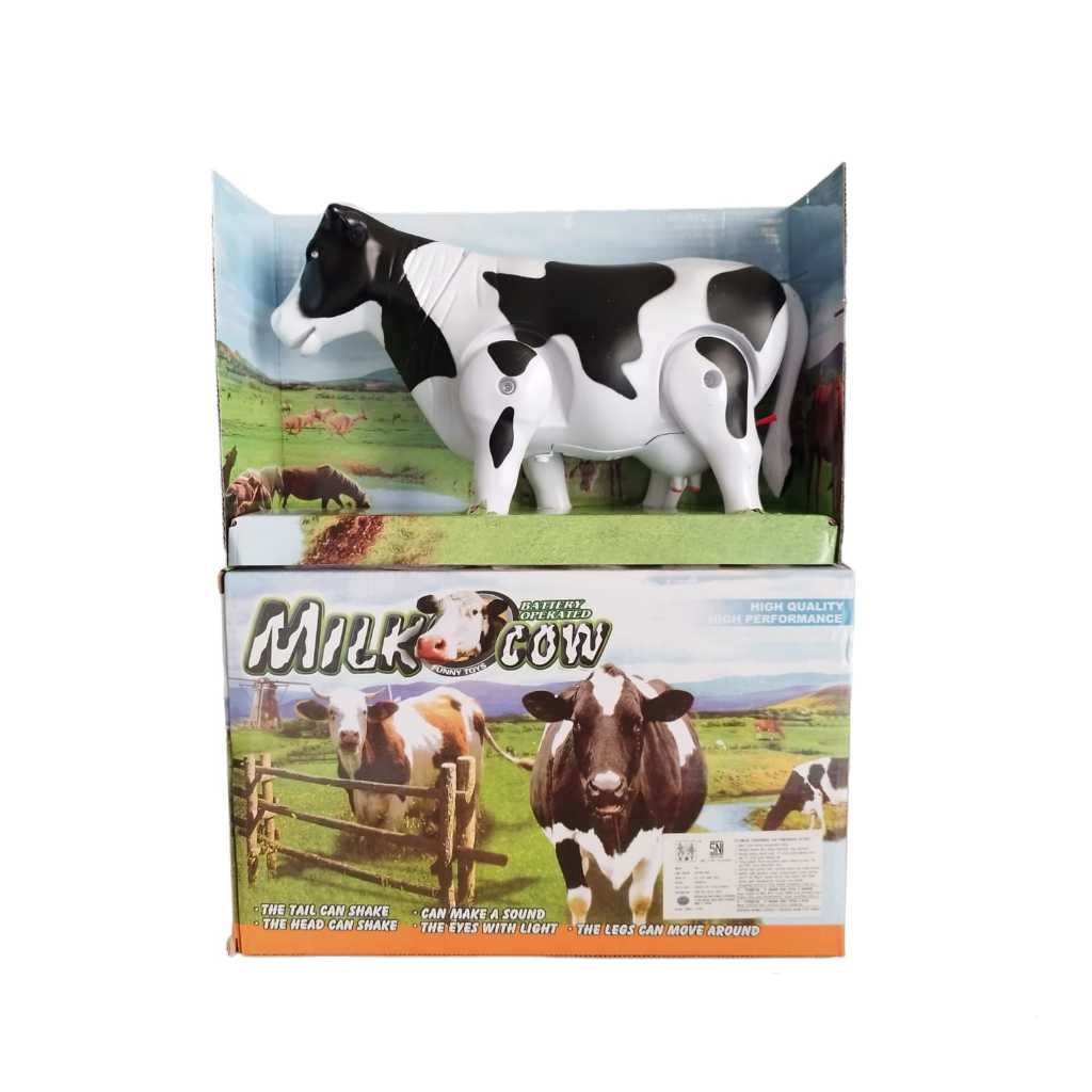 Jual Mainan Hewan Sapi Baterai Berjalan Suara Dan Lampu / Animal Cow ...