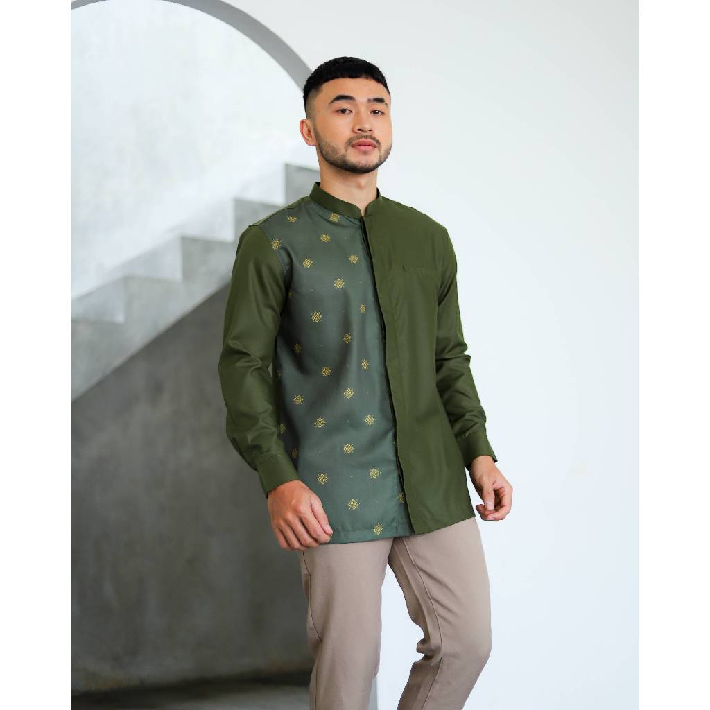Jual Kemko Kurta Batik Motif Sebelah Saviq Lengan Panjang Terbaru T.57 ...