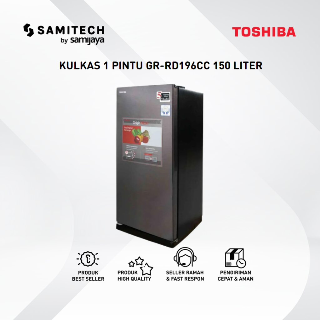 Jual KULKAS 1 TOSHIBA PINTU GR-RD196CC 150 LITER | Shopee Indonesia