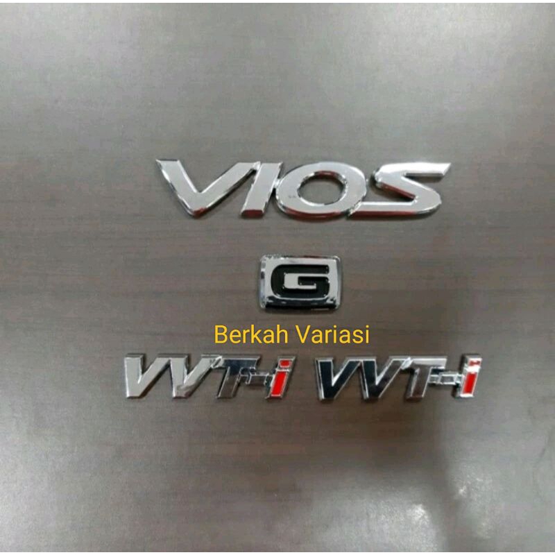 Jual paket emblem VIOS/ G/ VVTI untuk new VIOS th 2007 - 2011 gen 2 ...