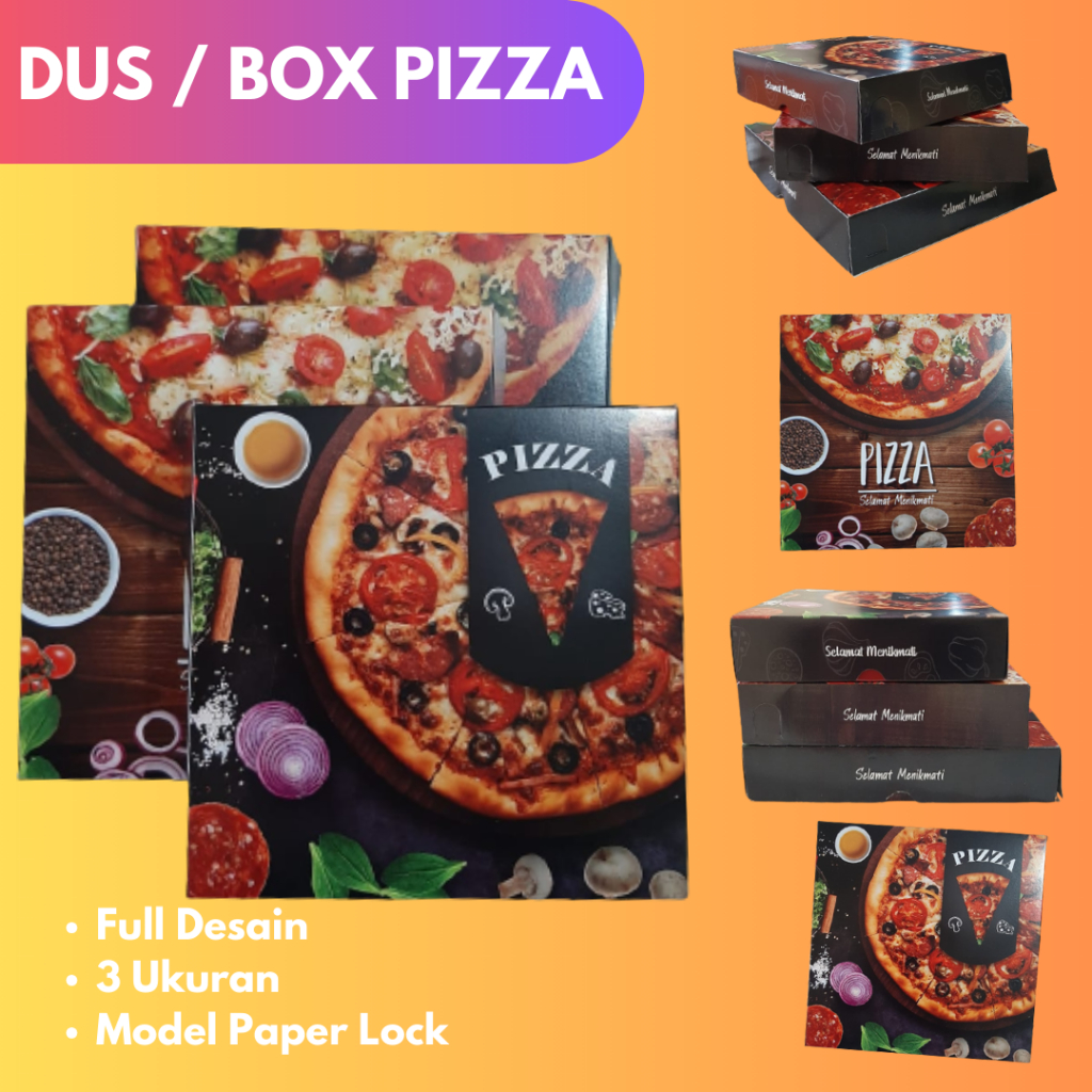 Jual DUS / BOX PIZZA UKURAN PERSONAL- LARGE | PAPER LOCK DESAIN FULL ...