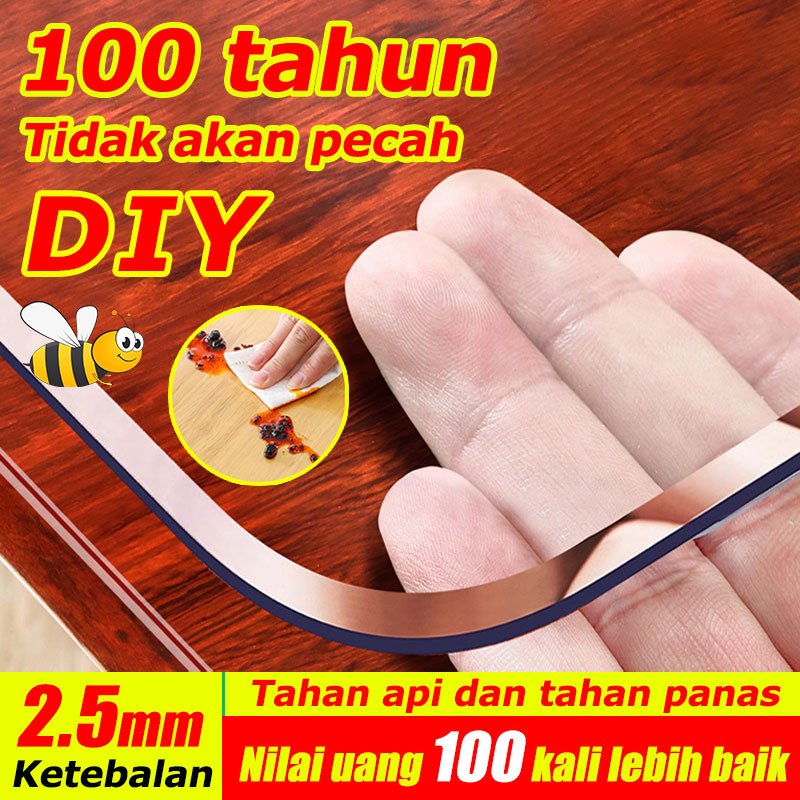 Jual ⭐Ukuran dapat disesuaikan⭐Ketebalan 2.5mm Taplak meja Plastik mika ...