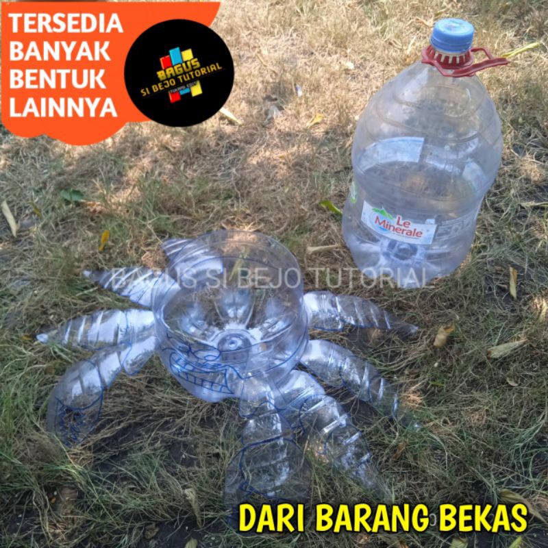 Jual POT GALON BEKAS LEMINERAL BENTUK KEPITING SIAP UNTUK DI CAT ...