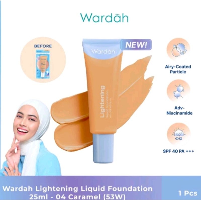 Jual WARDAH Lightening Liquid Foundation 25ml With SPF 40 PA+++ ((PROMO ...