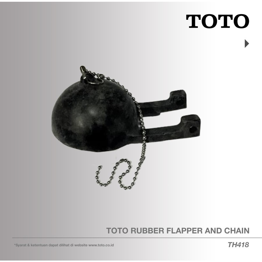 Jual TOTO TH418 Rubber Flapper & Chain - Karet & Rantai diameter 7cm ...