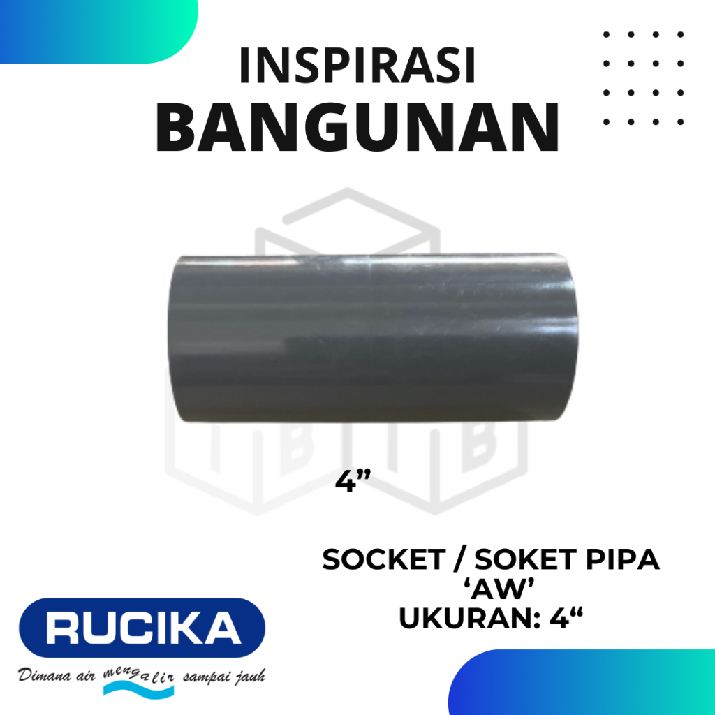 Jual Socket / sock pvc rucika / fitting pipa socket soket 4” rucika AW ...