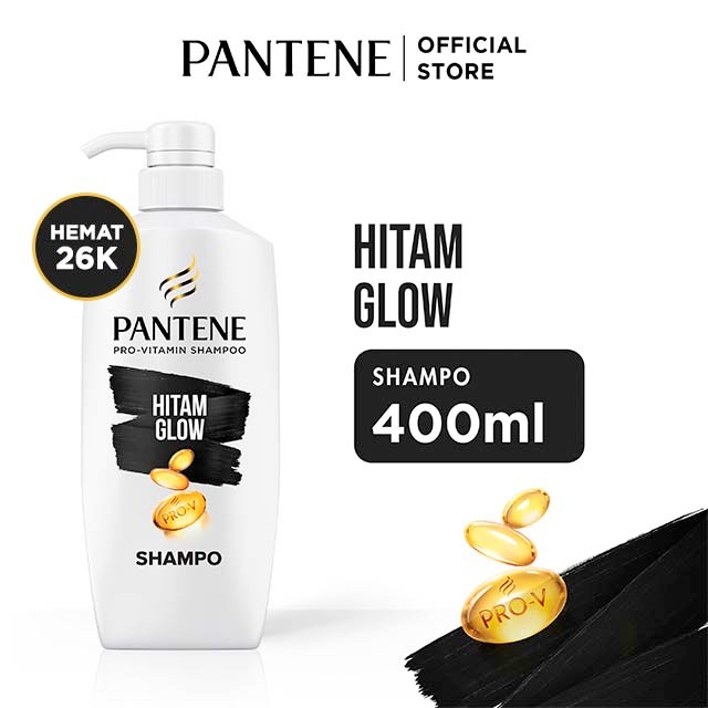 Jual Pantene Sampo Hitam Glow Pro-V Perawatan Rambut 400ml / Pantene ...