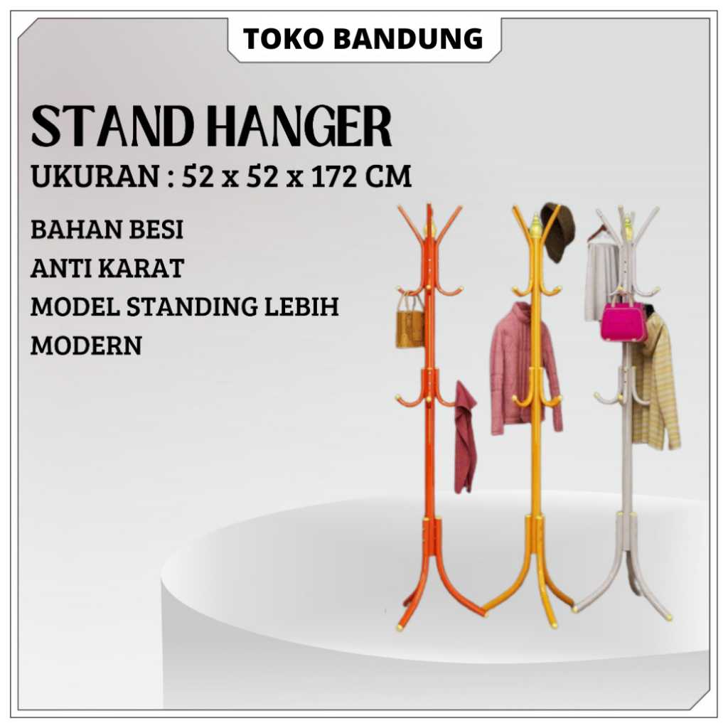 Jual Stand Hanger Gantungan Baju stand hanger Topi hanger portable ...