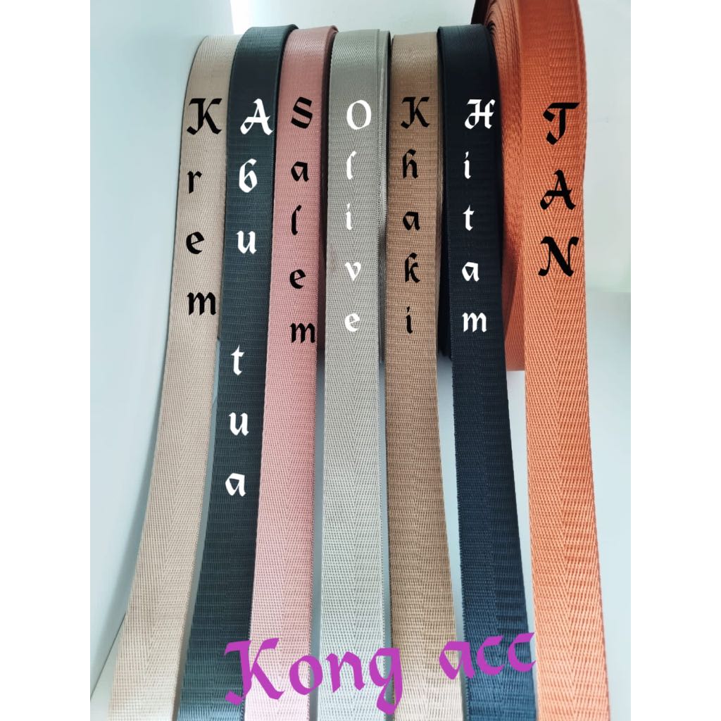 Jual TALI TAS BISBAN NYLON/ WEBBING TAS NYLON 2,5 .3, 4CM( tektur panah ...
