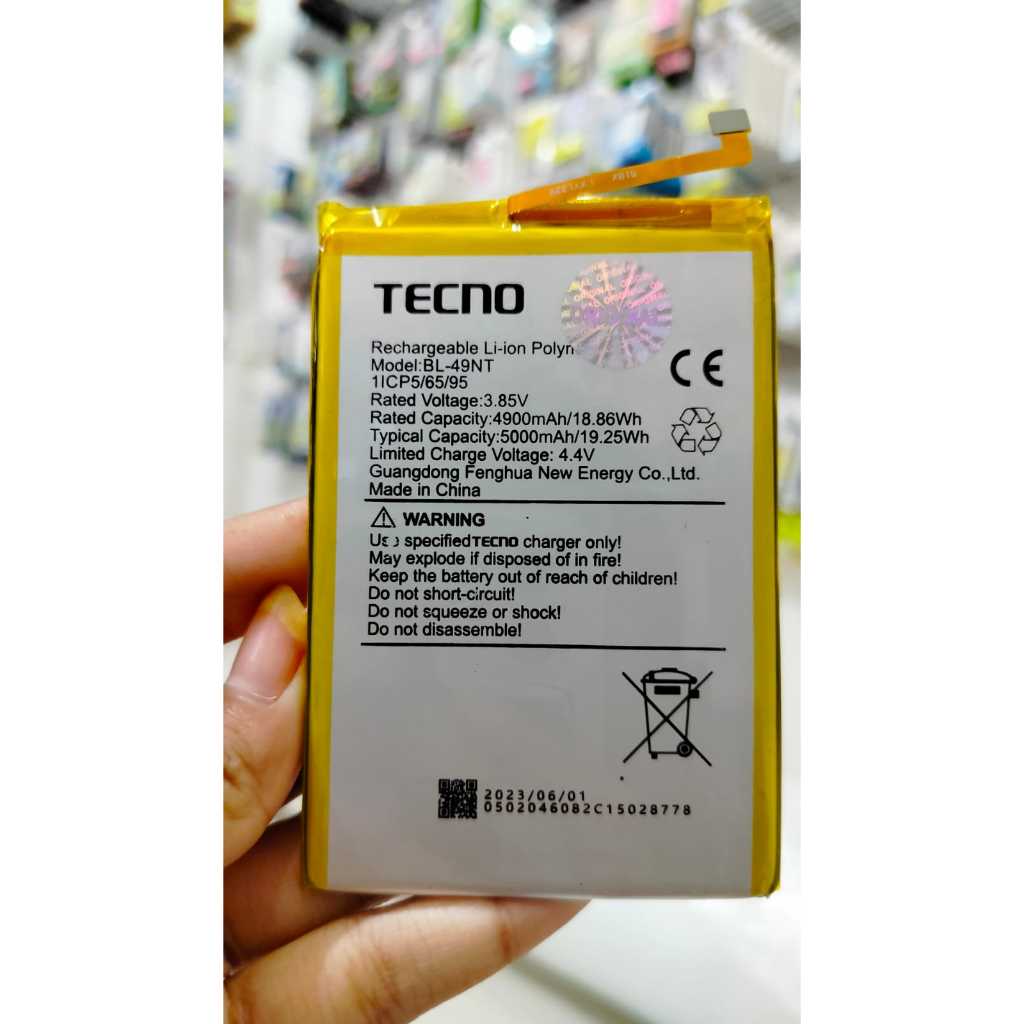 Jual Baterai Tecno Spark Go 2023/ BL-49NT Original 100% | Shopee Indonesia