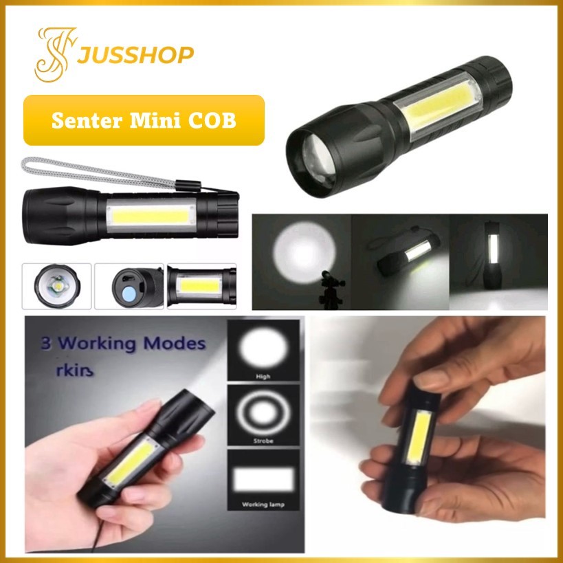 Jual Senter Mini COB LED Light Super Terang Lampu Senter Mini Rechargeable | Shopee Indonesia