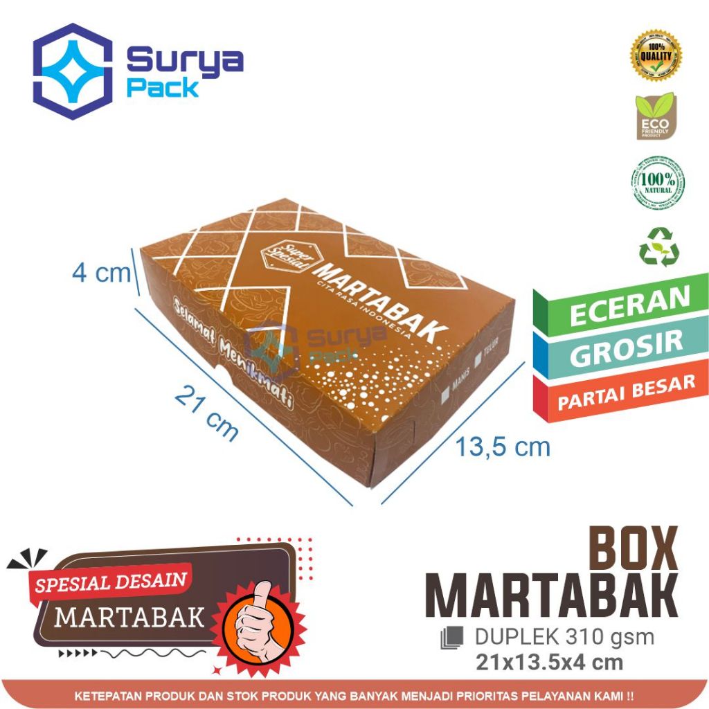 Jual Box Martabak Telor Dus Martabak Manis Kotak Martabak | Shopee ...