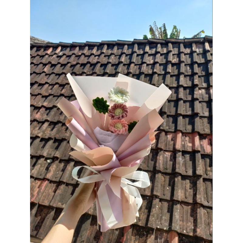 Jual Buket Bunga Daisy Rajut (Crocheted Daisy Bouquet) | Shopee Indonesia