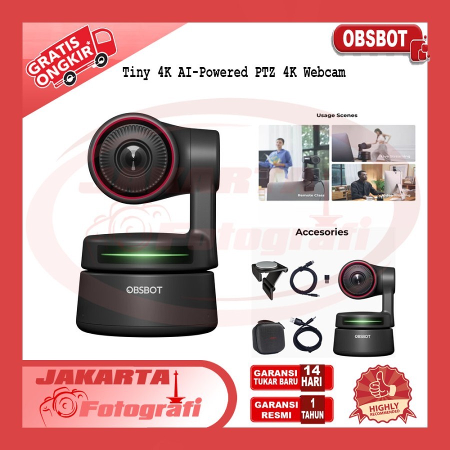 Jual OBSBOT Tiny 4K AI-Powered PTZ 4K Webcam | Shopee Indonesia