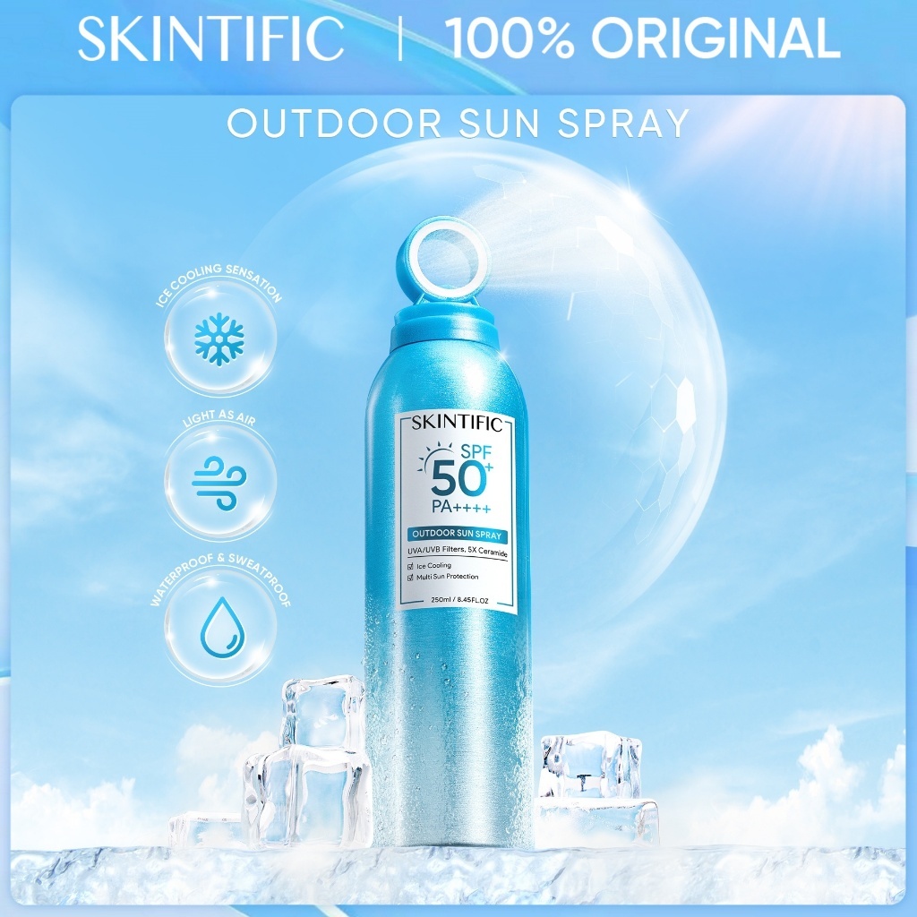 Jual SKINTIFIC Outdoor Sunscreen Spray SPF 50+ PA++++ 250ml(Biru ...