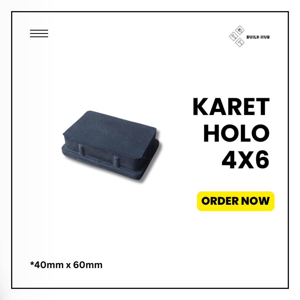 Jual Kaki Karet Besi Hollow 4x6 / Karet Kaki Besi Holo 4x6 / Karet ...