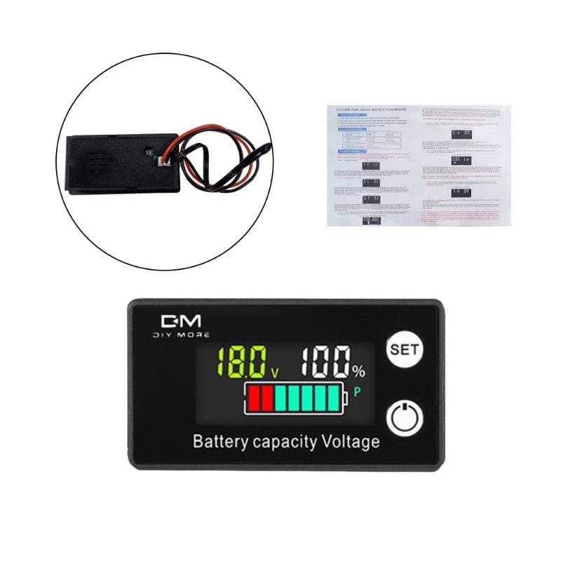 Jual Voltmeter Power Baterai Tta 8 100v 12v 24v 48v Dengan Indikator | Shopee Indonesia