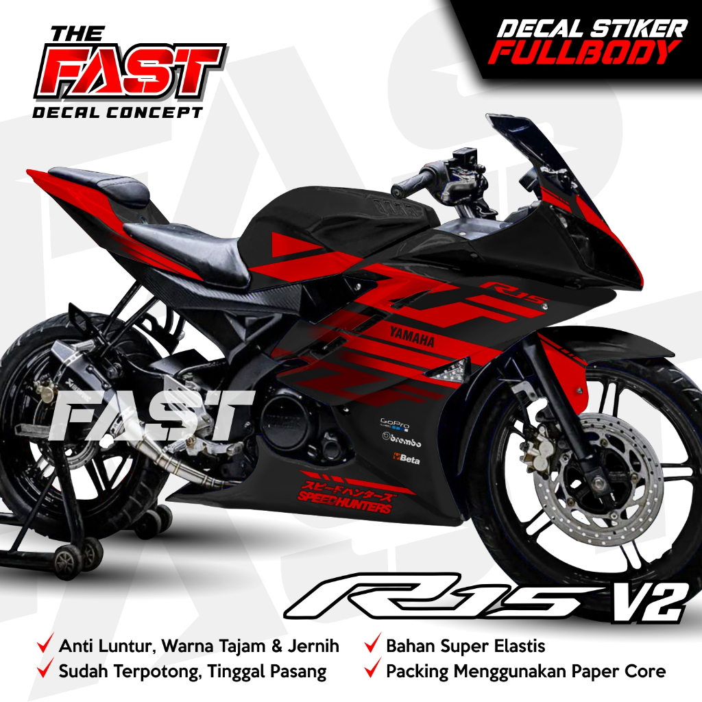Jual Decal R15 V2 Sticker Striping Fullbody TERBARU YZF Decal Yamaha ...