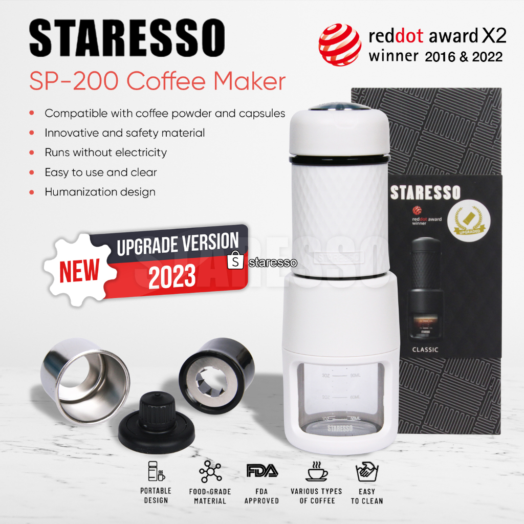 Jual Staresso SP-200 White Upgrade Version Hand Portable Espresso ...