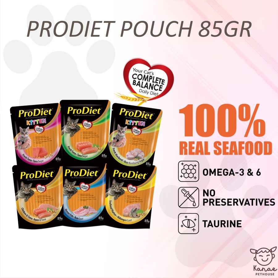 Jual ProDiet Makanan Kucing Basah Pouch 85g | Shopee Indonesia