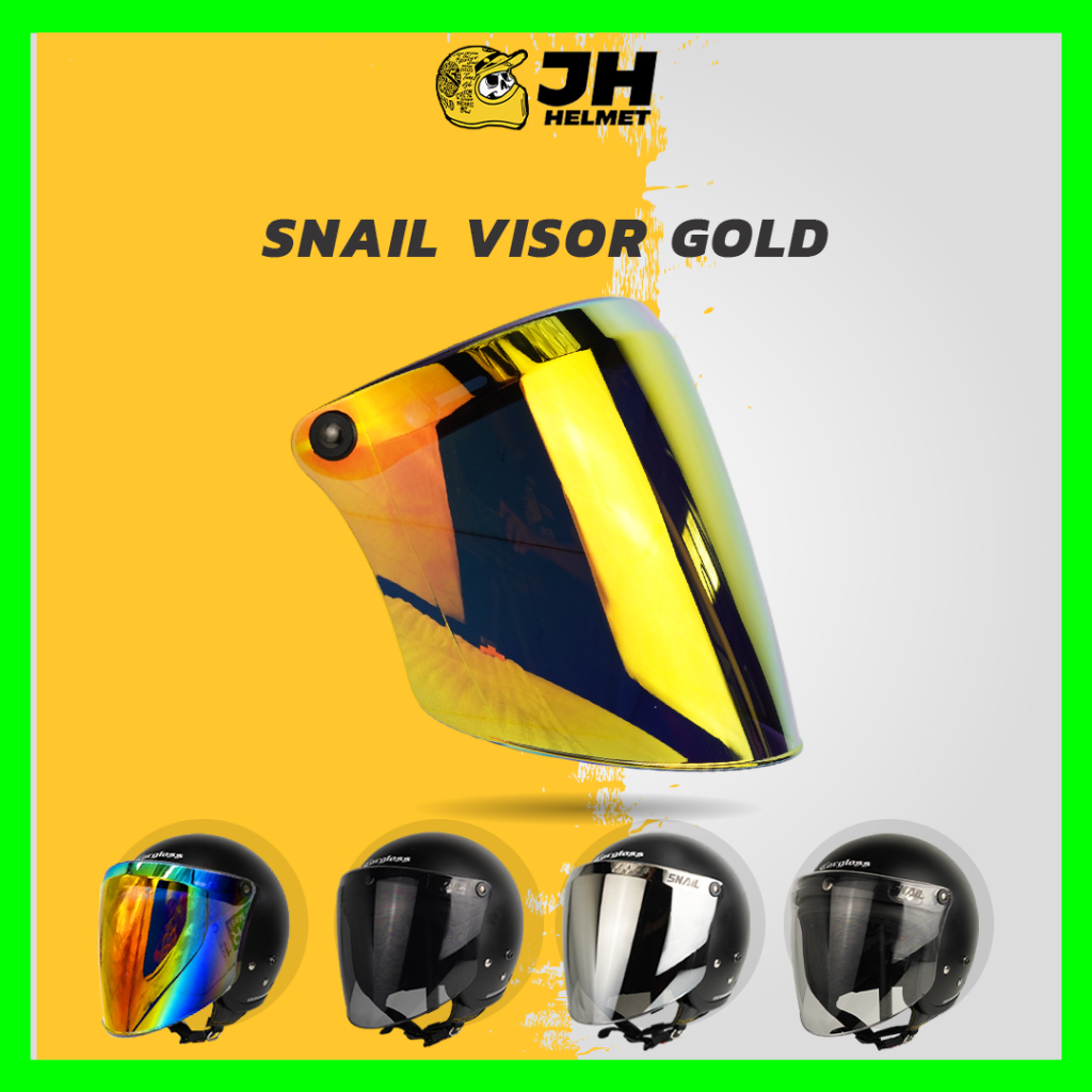 Jual Kaca Visor Snail F19A Retro Iridium Gold | Kaca Bogo | Kaca Helm ...