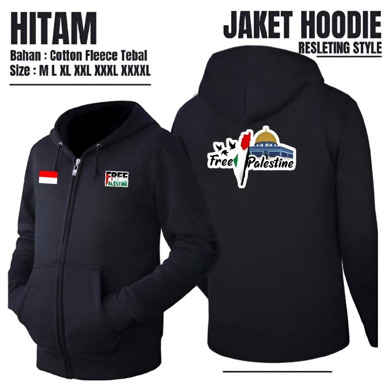 Jual JAKET FREE PALESTINE X INDONESIA SPECIAL EDITION HOODIE GAZA ...