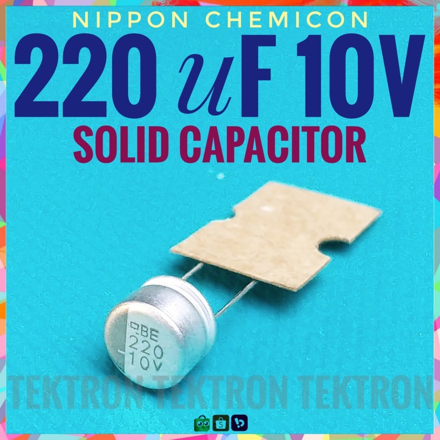 Jual NIPPON CHEMICON 220uF 10V Elko Elco Solid Cap Capacitor Asli Ori | Shopee Indonesia
