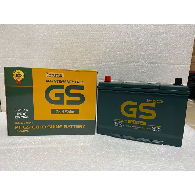 Jual Aki Mobil Mitsubishi L300/L200/ELF/MU-X Aki kering N70 65D31R GS Gold Shine aki Mobil ...