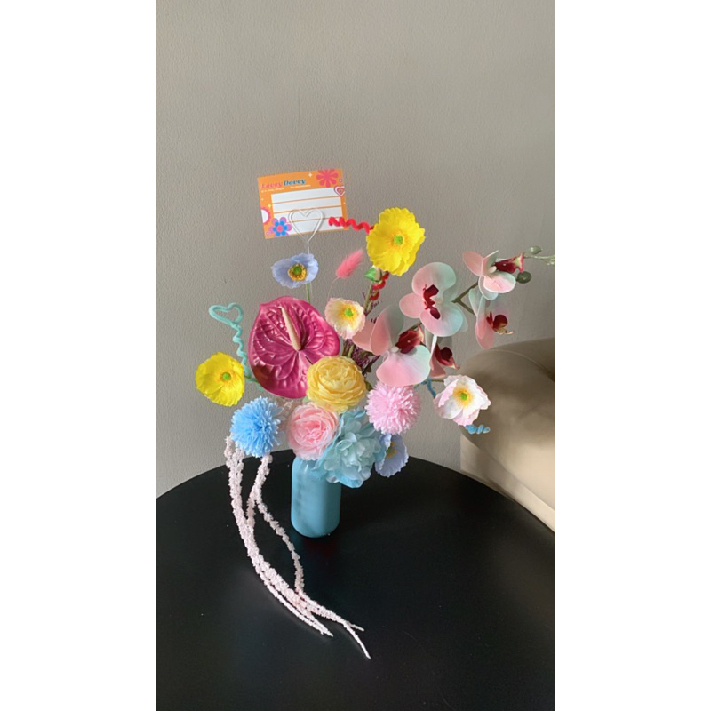 Jual Candy Vase Flower Arrangement (hadiah wisuda, bunga graduation ...