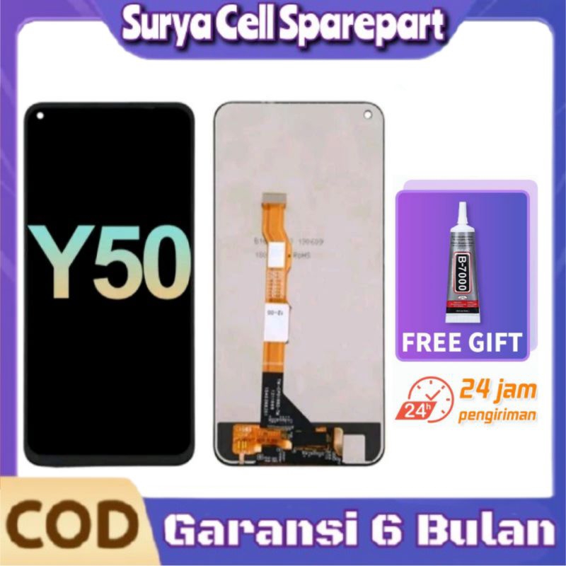 Jual Lcd Vivo Y50 1935 Fullset Lcd Touchscreen Free Lem | Shopee Indonesia