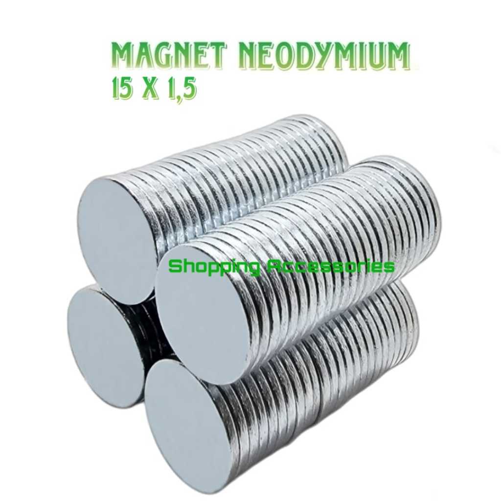 Jual Magnet Neodymium Coin Bulat ukuran 15x1,5mm -1pcs | Shopee Indonesia