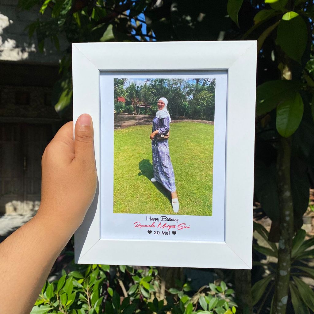 Jual CETAK FOTO + PIGURA KACA MODEL TULISAN HADIAH KADO ULANG TAHUN ...