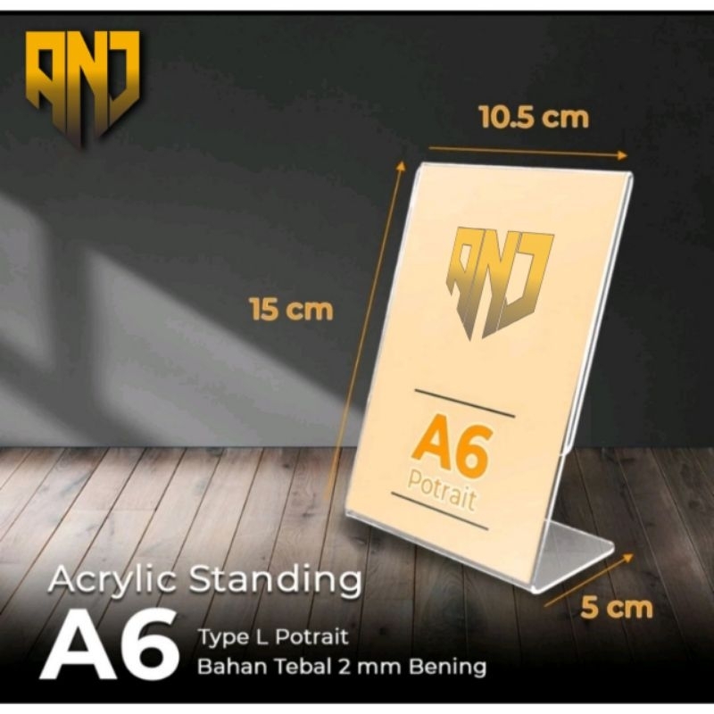 Jual Akrilik Display / Card Display / Nomor Meja / Tempat Brosur L ...