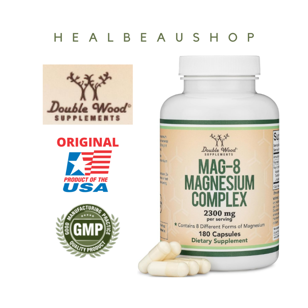 Jual Doublewoods 8 Jenis Magnesium 436mg + 2300mg isi 180 caps Original ...