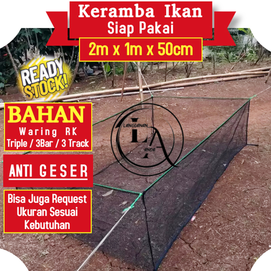 Jual Jaring Ikan Keramba Apung Bahan Waring Anti Geser Kasa Hijau ...