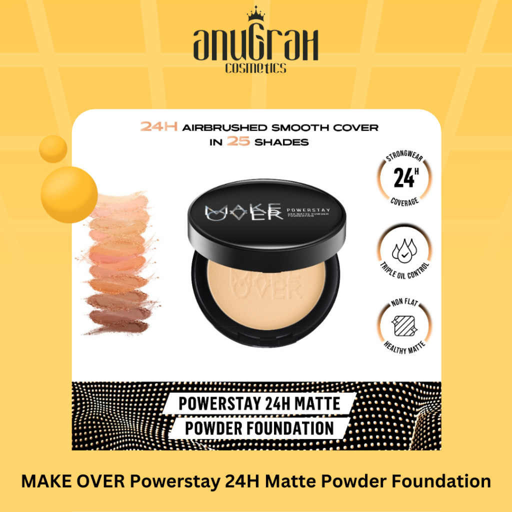 Jual MAKE OVER Powerstay 24H Matte Powder Foundation | Shopee Indonesia