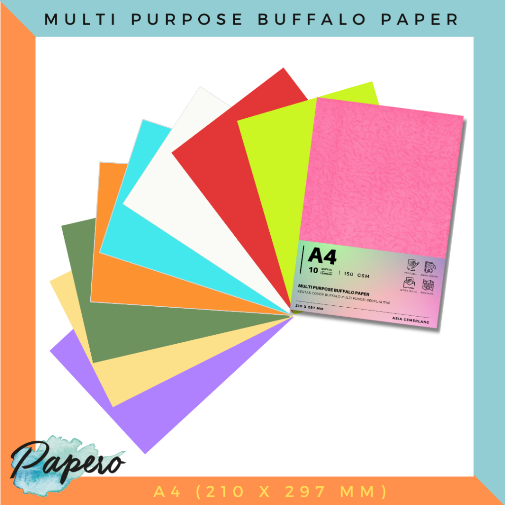 Jual Kertas Karton Cover Buffalo A4 / F4 150 gsm | Shopee Indonesia