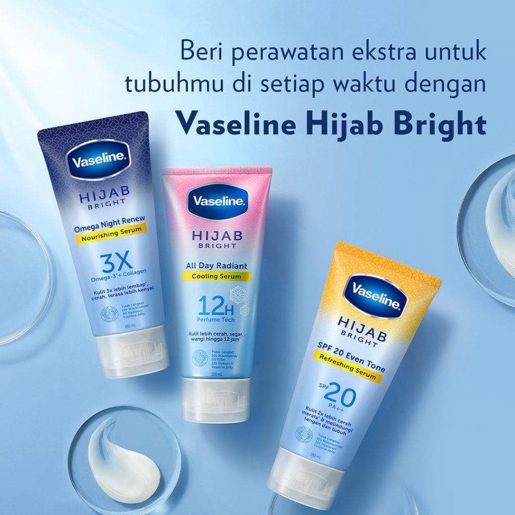 Jual Vaseline Hijab Bright Serum 180mL | Shopee Indonesia