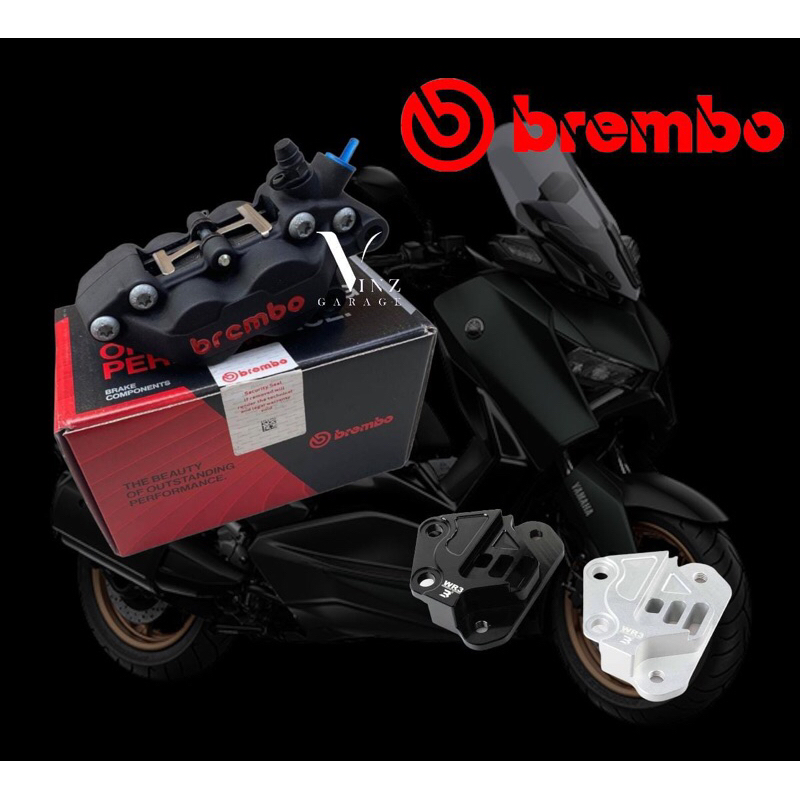Jual Kaliper 4 Piston Brembo Black Red Logo Disc 300 Mm Yamaha Xmax ...