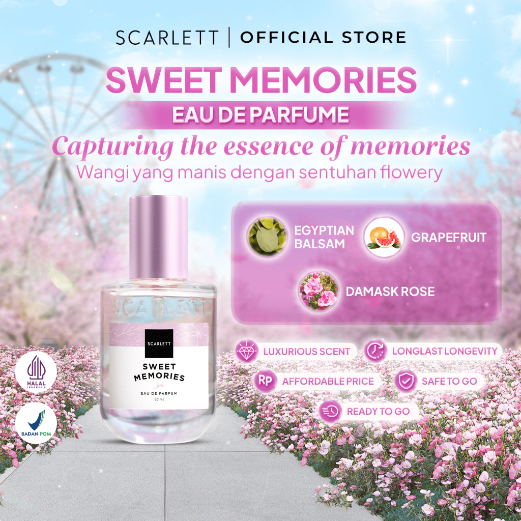 Jual Parfum scarlet sweet Memories & dreamy || Scarlett Whitening Eau ...