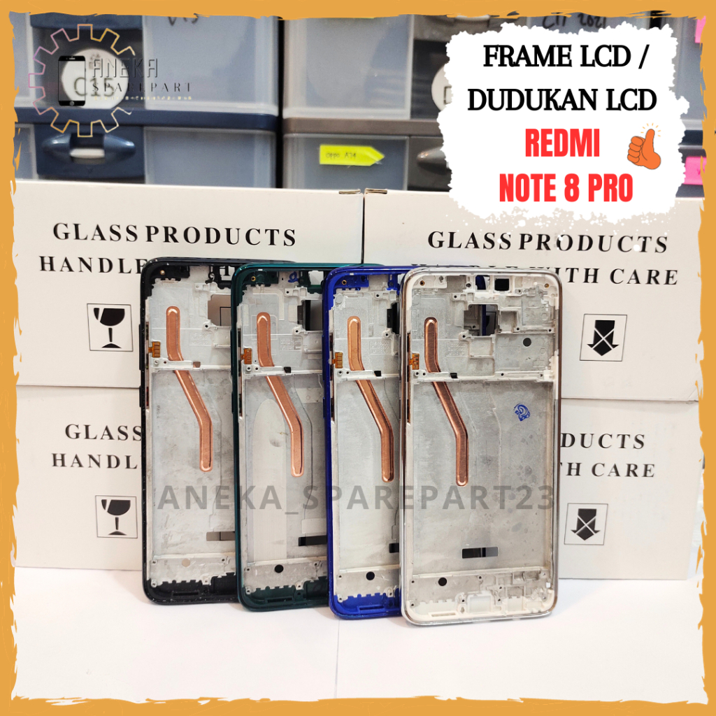 Jual MIDDLE FRAME LCD - TULANG TENGAH TATAKAN LCD REDMI NOTE 8 PRO ...