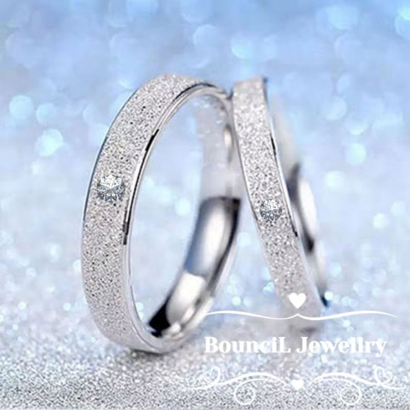 Jual Cincin Couple / Wedding Rings Silver Diamond Couple Nikah / Kawin ...