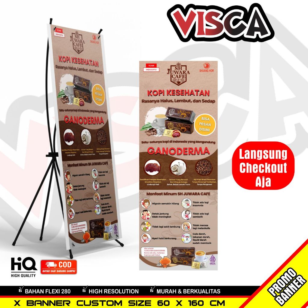 Jual Paket Lengkap Spanduk X Banner Sudah Pakai Tiang Kopi Kesehatan ...