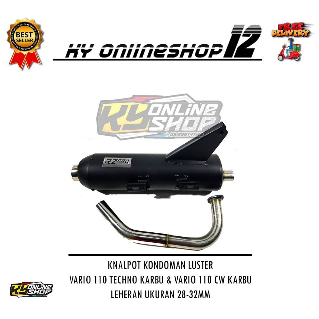 Jual KNALPOT KONDOMAN BOR-BORAN VARIO 110 KARBU / KNALPOT BOR-BORAN ...