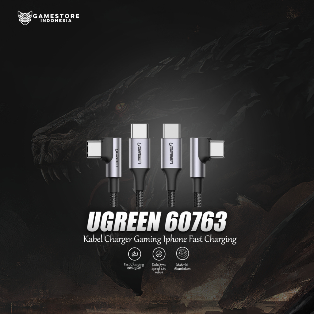 Jual UGREEN Kabel Charger Gaming iPhone Lightning MFi Fast Charging ...