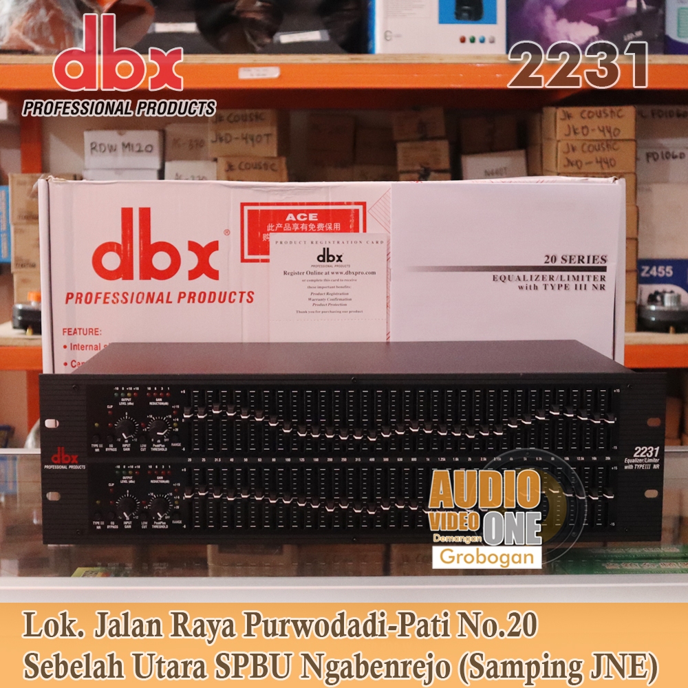 Jual Equalizer DBX 2231 2 x 31 Band Fitur Komplit Trafo Donat Limiter Ekualiser Audio | Shopee ...