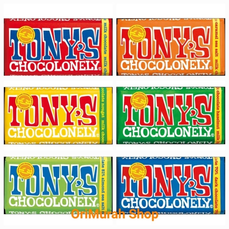 Jual Coklat Tony's Tonys Chocolonely Hazelnut Almond Caramel Sea Salt ...